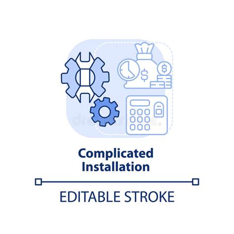 Complicated Installation Light Blue Concept Icon Stock Vector Illustration Of Authentication