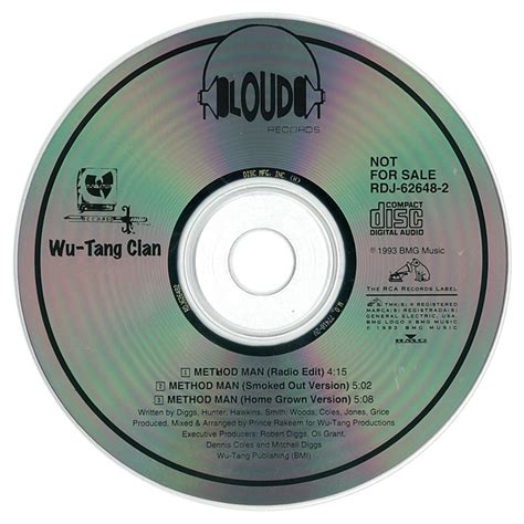 1993 Wu Tang Clan Method Man Promo CDS 320 Rap For Hours