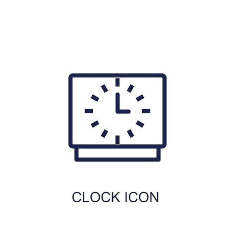 Premium Vector Clock Icon White Background