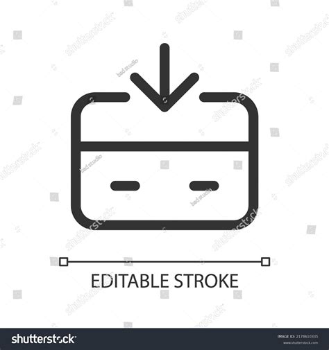 Receive Money Pixel Perfect Linear Ui Stock Vector Royalty Free 2178610335 Shutterstock