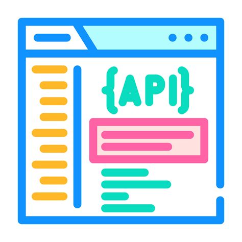 Api Documentation Technical Writer Color Icon Vector Illustration