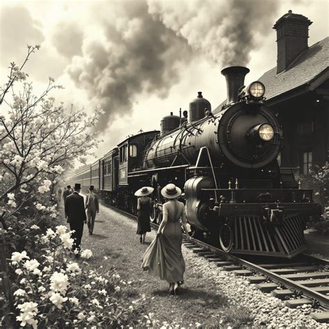 Old Photograph Of A 1920s Steam Train