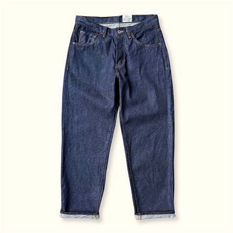 Lot 001 Selvedge Denim Jeans Relaxed Tapered Cut Johnnys Wear Alls