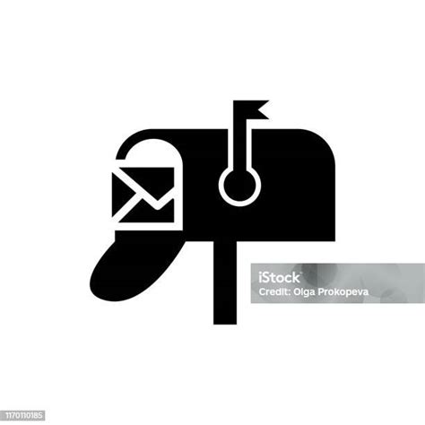 메일 상자 기호 플랫 스타일입니다 흰색 배경에 격리된 벡터 그림 아이콘입니다 0명에 대한 스톡 벡터 아트 및 기타 이미지 0