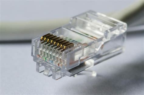 Premium Photo Close Up Of Network Connection Plug On Table