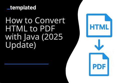 how to convert html to pdf with java 2025 update