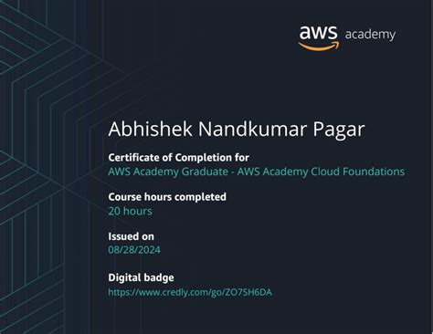abhishek pagar on linkedin aws awsacademy cloudcomputing