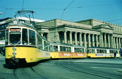 Ssb Stuttgart Verschubfahrten Gt4 Nr 692 An Der Spitze Des Gt4 Dreier Zugs Zur Hw Legt Sich In