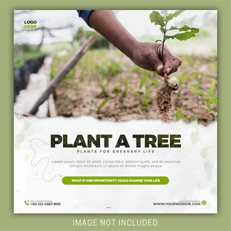 Premium Psd Plant A Tree Social Media Template Design