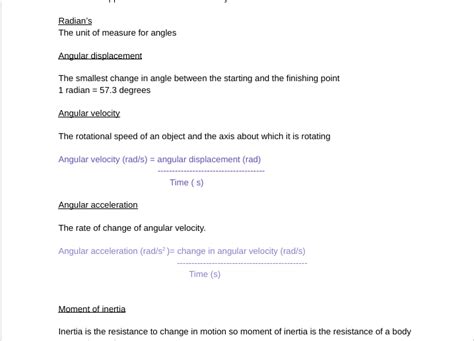 A LEVEL PE Biomechanics Notes Teaching Resources