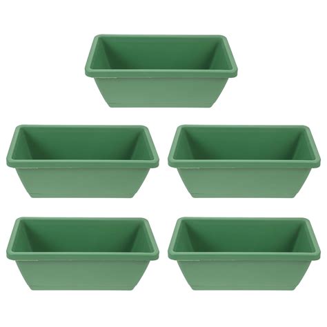 Sopotutu Sopotutu 5 Sets Plastic Planting Pots Green Rectangular For