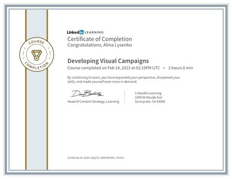 Alina Lysenko On Linkedin Certificate Of Completion