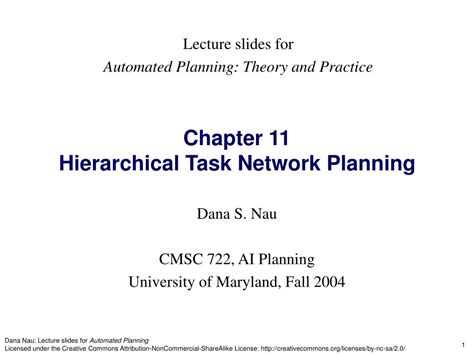 Ppt Chapter 11 Hierarchical Task Network Planning Powerpoint Presentation Id4788236