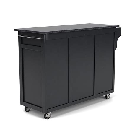Homestyles Create A Cart Wood Rolling Kitchen Cart In Black Cymax