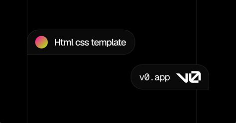 Html Css Template V0 By Vercel