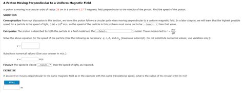 Solved A Proton Moving Perpendicular To A Uniform Magnetic