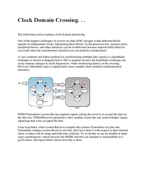 clock domain crossing pdf system on a chip electronics