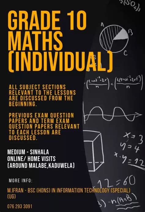 Grade 10 Maths Theory Paper Mathematics Ol Grade 6 11 Colombo