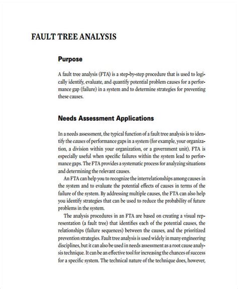 Fault Tree Analysis Examples To Download