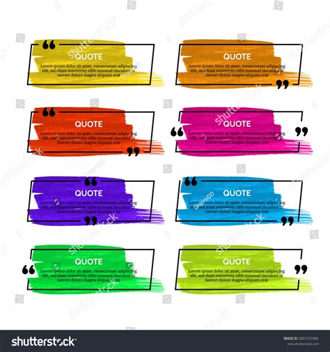 Set Eight Black Quote Box Frames Stock Vector Royalty Free 2001572984 Shutterstock