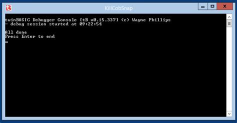 Compiled Console App Says Debug · Issue 1679 · Twinbasictwinbasic