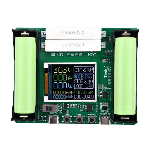 18650 Lithium Battery Capacity Tester Module Mah Mwh Digital Battery Power Detector Module 18650