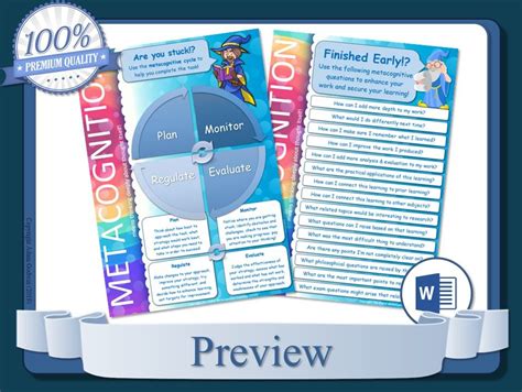 Metacognition Exercise Book Enhancers X5 Teaching Resources