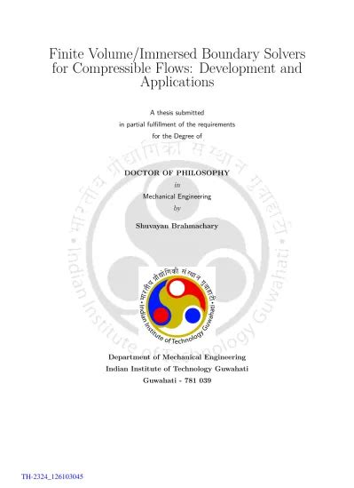 Finite Volumeimmersed Boundary Solvers For Compressible Flows Development And Applications