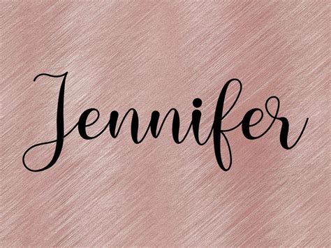 Jennifer Name SVG PNG Custom Name Clipart Svg Png Image Gold Etsy