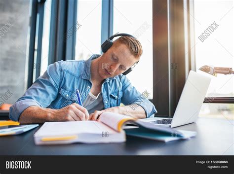 Babe Man Studying Image Photo Free Trial Bigstock