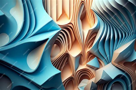 Premium Photo 3d Rendering Abstract Background Geometric Shapes Computer Generated Images