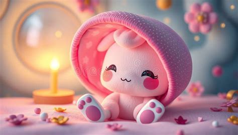 The Cutest Thing In The World Whimsical Ai Art Stock Illustration