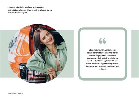 testimonial block with circle image html code example