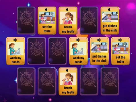 Daily Routine Memory Matching Pairs