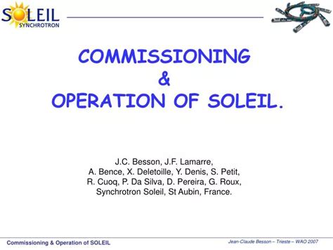 Ppt Soleil Synchrotron Powerpoint Presentation Free Download Id 4296782
