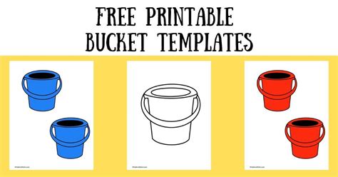 Free Printable Bucket Template FREE Printables