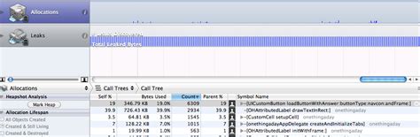 ios objective c what does allocation count mean using instruments