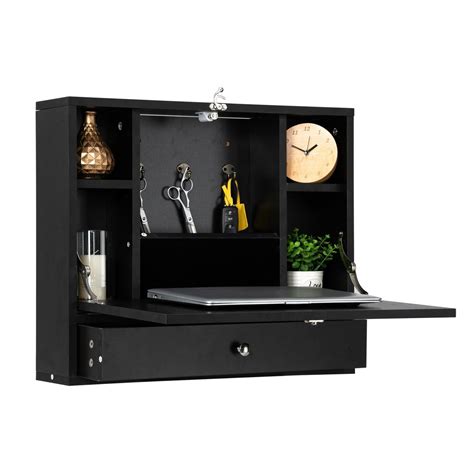 Density Board With Triamine Wall Built Up Computer Desk Black