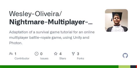 GitHub Wesley Oliveira Nightmare Multiplayer Unity D Adaptation Of A Survival Game Tutorial