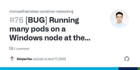 Bug Running Many Pods On A Windows Node At The Same Will Lead To