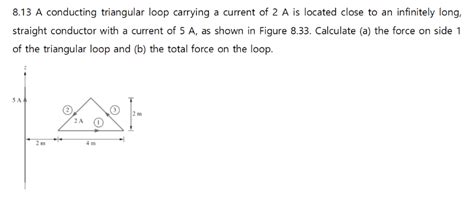 Solved A Conducting Triangular Loop Carrying A Current Chegg Com