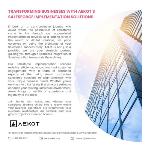 Aekot Transform Your Business With Salesforce Aekot Posted On The Topic Linkedin