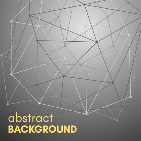 Polygonal Background With Molecular Connection Stock Illustration
