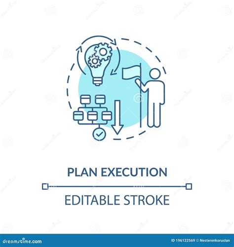 Plan Execution Concept Icon Stock Vector Illustration Of Budget Income 196122569