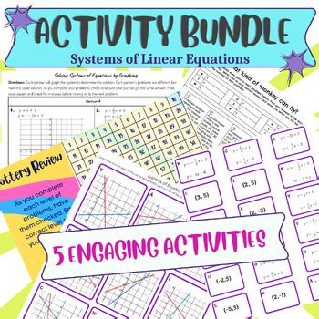 Systems Of Linear Equations Activity Bundle By Mrs Sherman Yo TPT