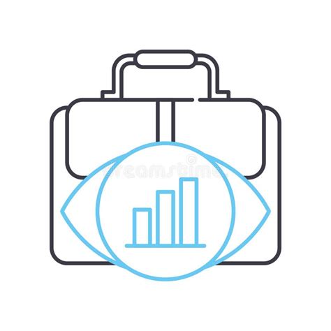 Company Analysis Line Icon Outline Symbol Vector Illustration