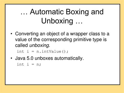 Ppt Integer Double And Other Wrapper Classes Powerpoint