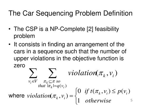 Ppt A Grasp Heuristic To The Extended Car Sequencing Problem