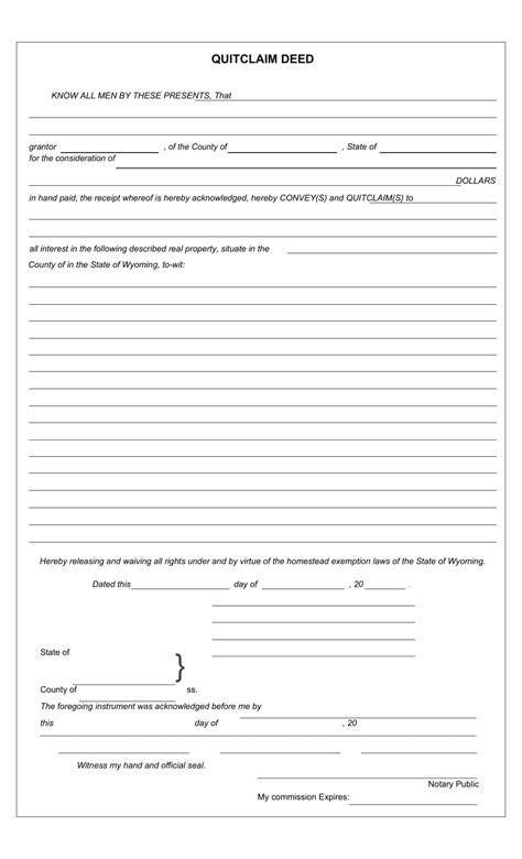 Free Printable Quitclaim Deed Templates Pdf Word Example Filled Out