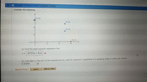 Solved Consider The Following A Find The Least Squares Chegg